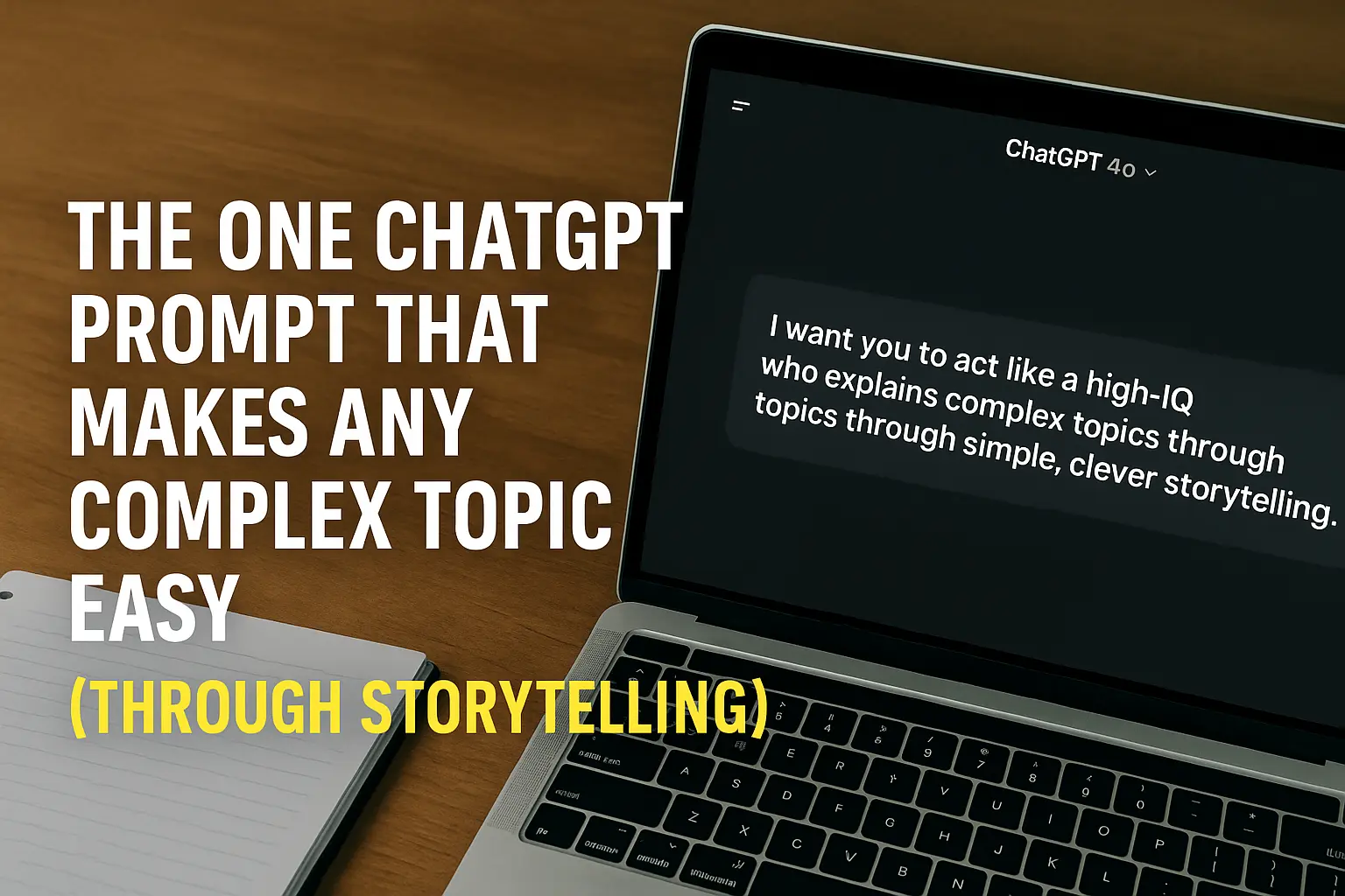 The One ChatGPT Prompt That Makes Any Complex Topic Easy (Through ...